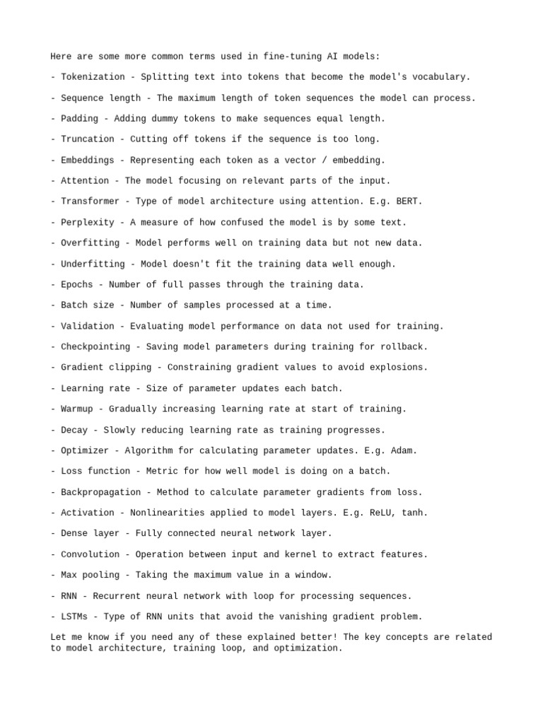 Common ML Terms | PDF Common ML Terms | PDF
