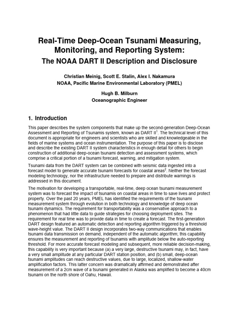 NOAA DART II Tsunami System Overview | PDF | Tsunami | Computing
