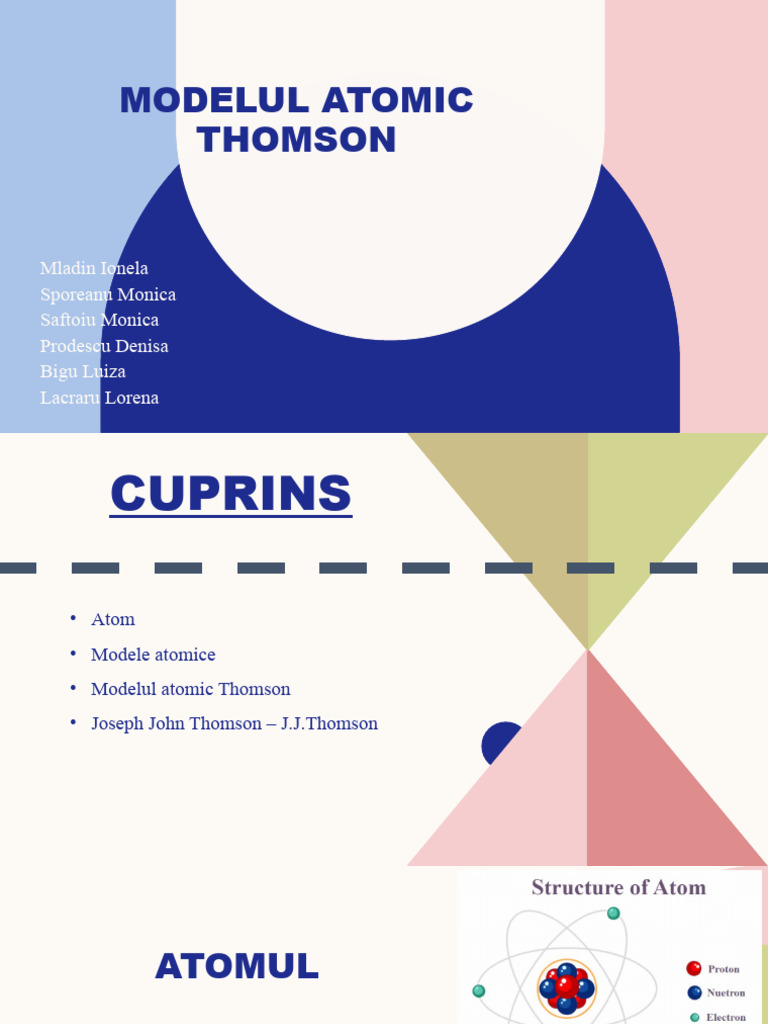 Modelul Atomic Thomson | PDF