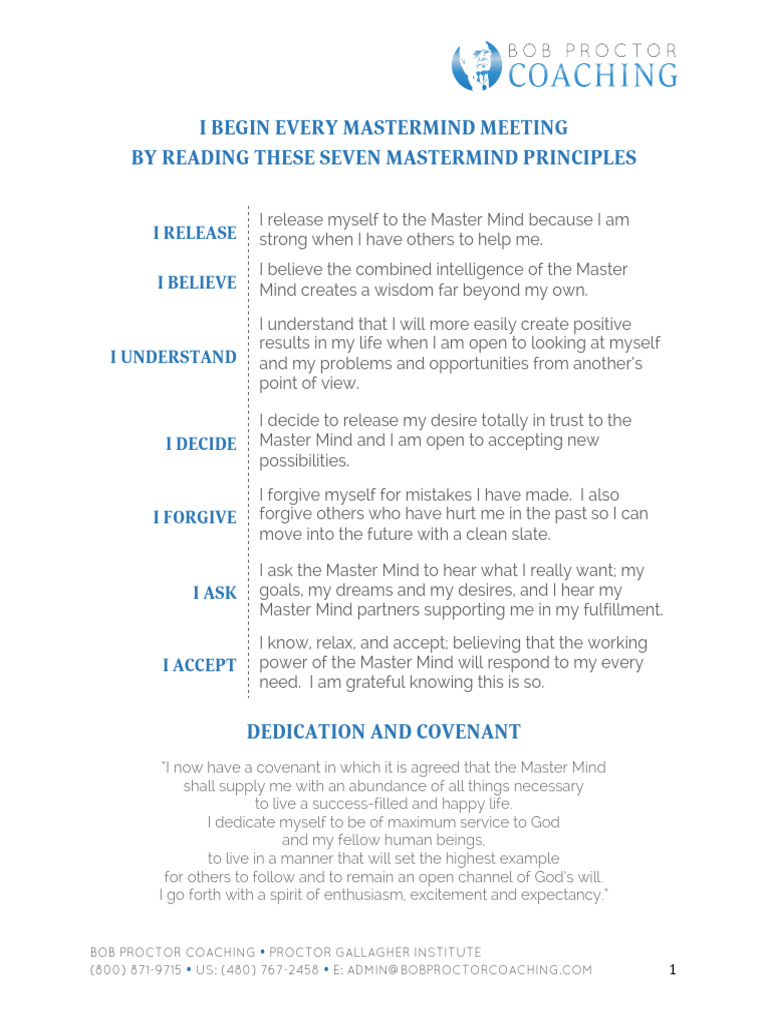 Mastermind Principles | PDF