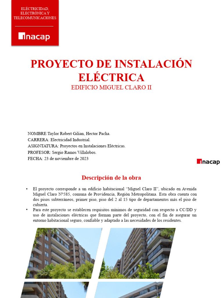 Edificio Miguel Claro | PDF | Electrónica | Poder (Física)