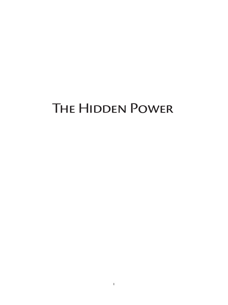 1921 Hidden Power | PDF | Truth | Knowledge
