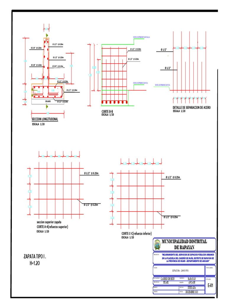 Estructuras E-01 Muro Tipo I | PDF