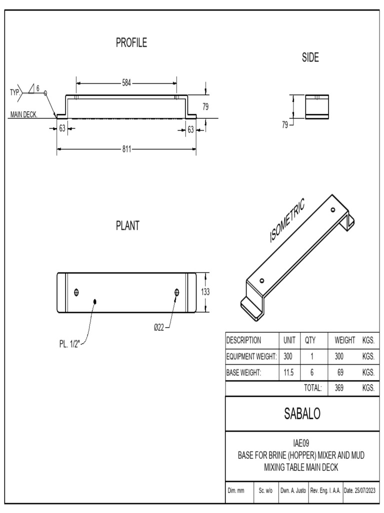 Brine Mixer Base and Mud Table Specs | PDF