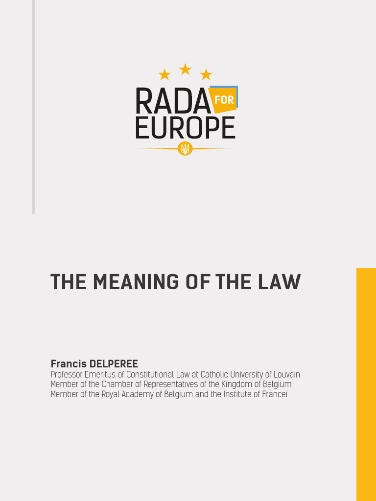 Paper Meaning of Law EN | PDF | Supermajority | Constitution
