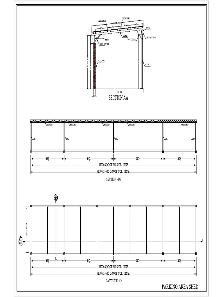 Parking Shed Single Slope | PDF | Structural Engineering | Local ...