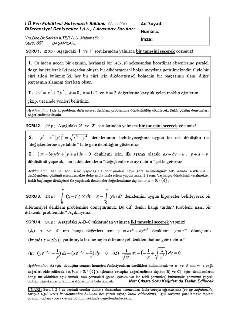 Dif1 - 2014 15 Arasinav | PDF