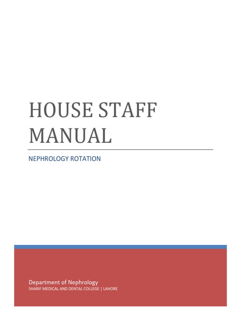 Nephrology Rotation Guide | PDF | Hemodialysis | Chronic Kidney Disease