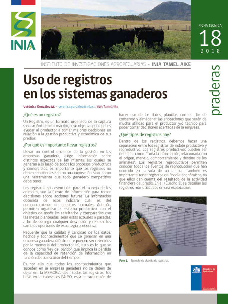Importancia de los Registros en Ganadería | PDF | Business | Memoria