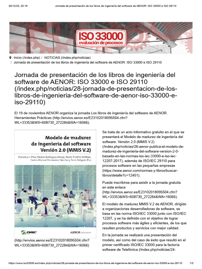 Jornada de Presentación de Los Libros de Ingeniería Del Software de ...