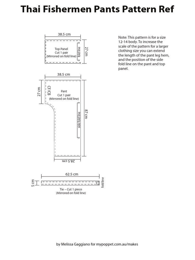 Fishermen Pants Project Templates | PDF