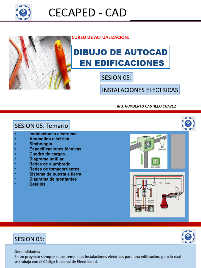 Sesion 5 Dibujo - Inst Electricas | PDF | Cableado eléctrico | Corriente eléctrica