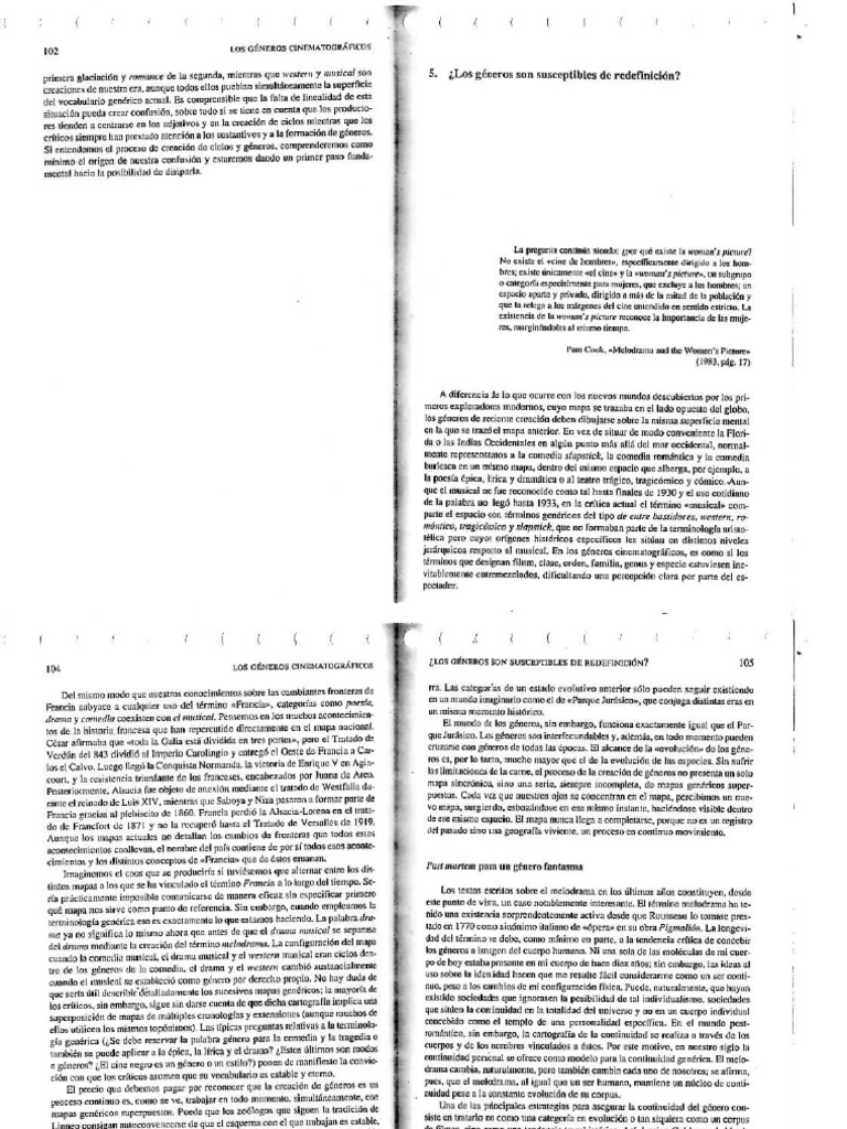 12 Altman, Los Géneros Cinematográficos Cap. 5 y 6 | PDF