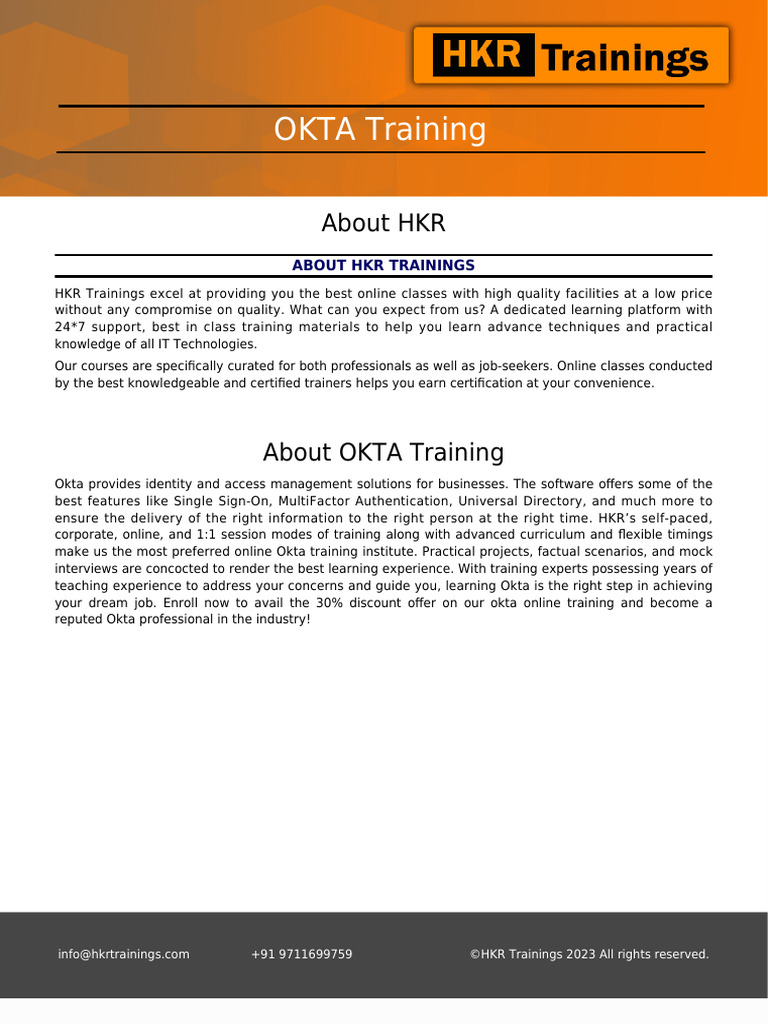 Okta Training | PDF | Educational Technology | Computing