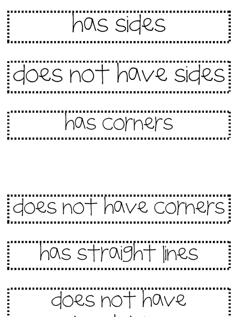 Shape Have Have Not Signs | PDF
