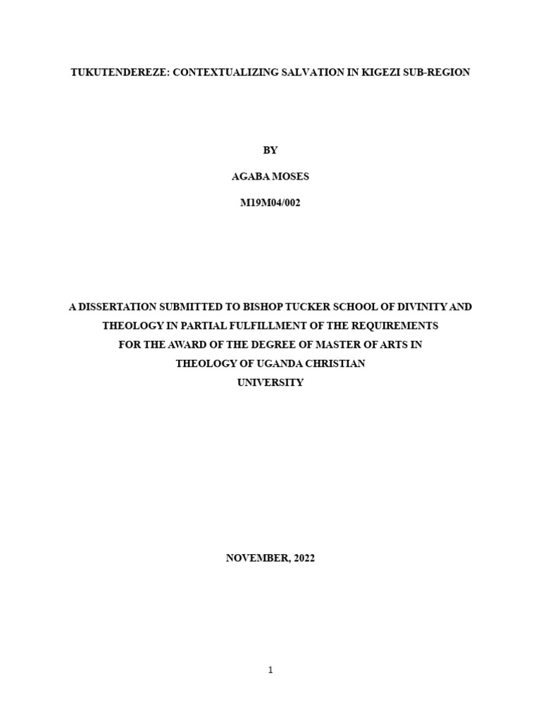 Dissertation Print Out | PDF | Faith | Jesus