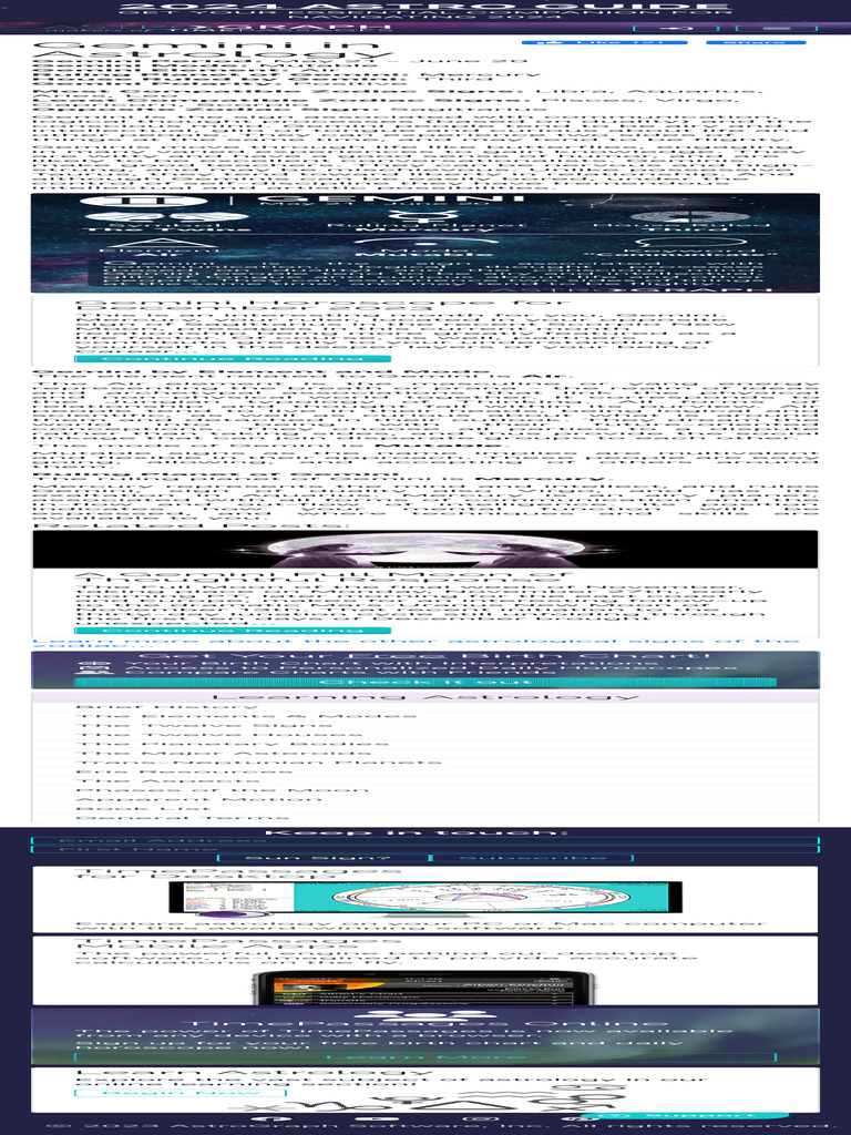 ASTROGRAPH - Gemini in Astrology | PDF