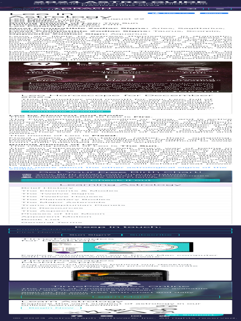 ASTROGRAPH - Leo in Astrology | PDF | Astrological Sign | Horoscope
