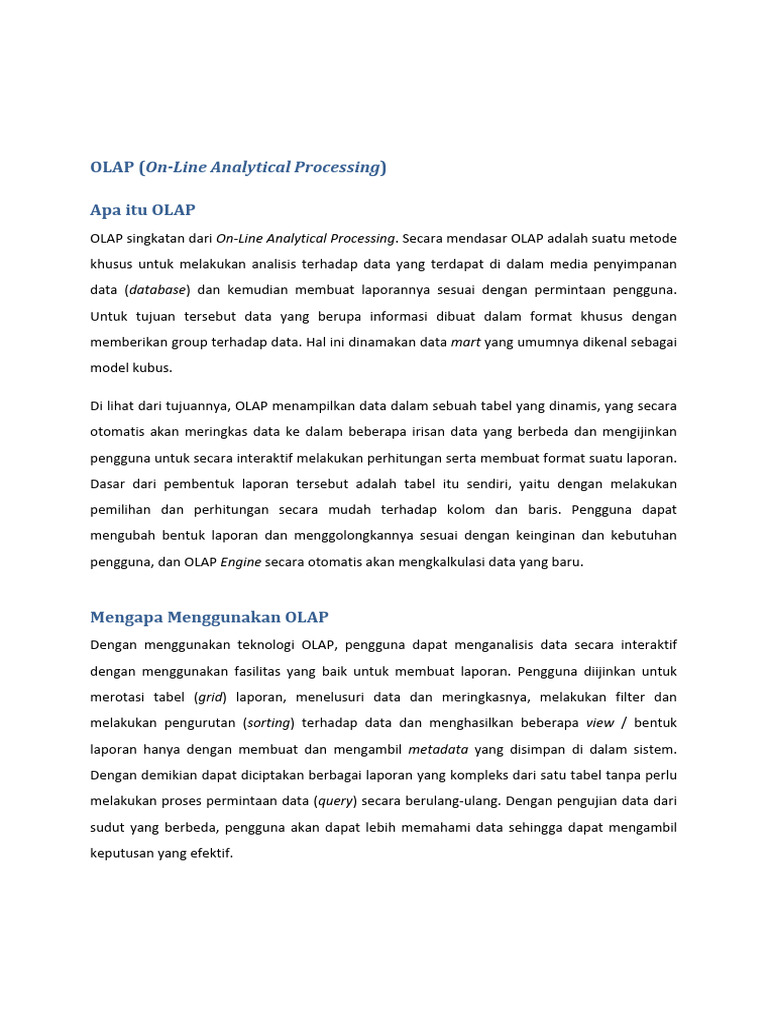 OLAP | PDF