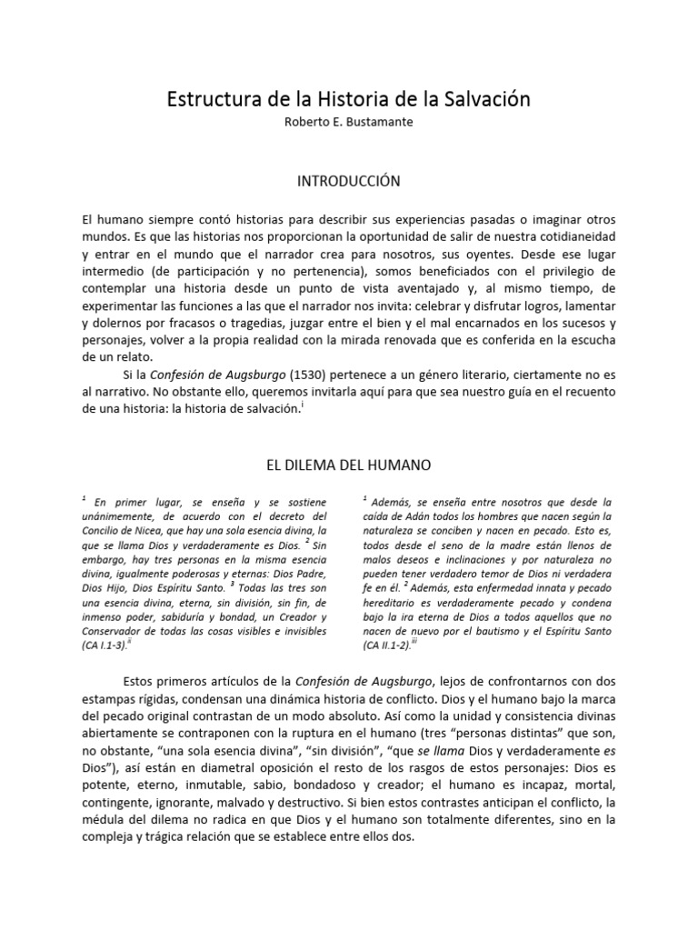 Estructura de La Historia de La Salvación | PDF | Jesús | Salvación