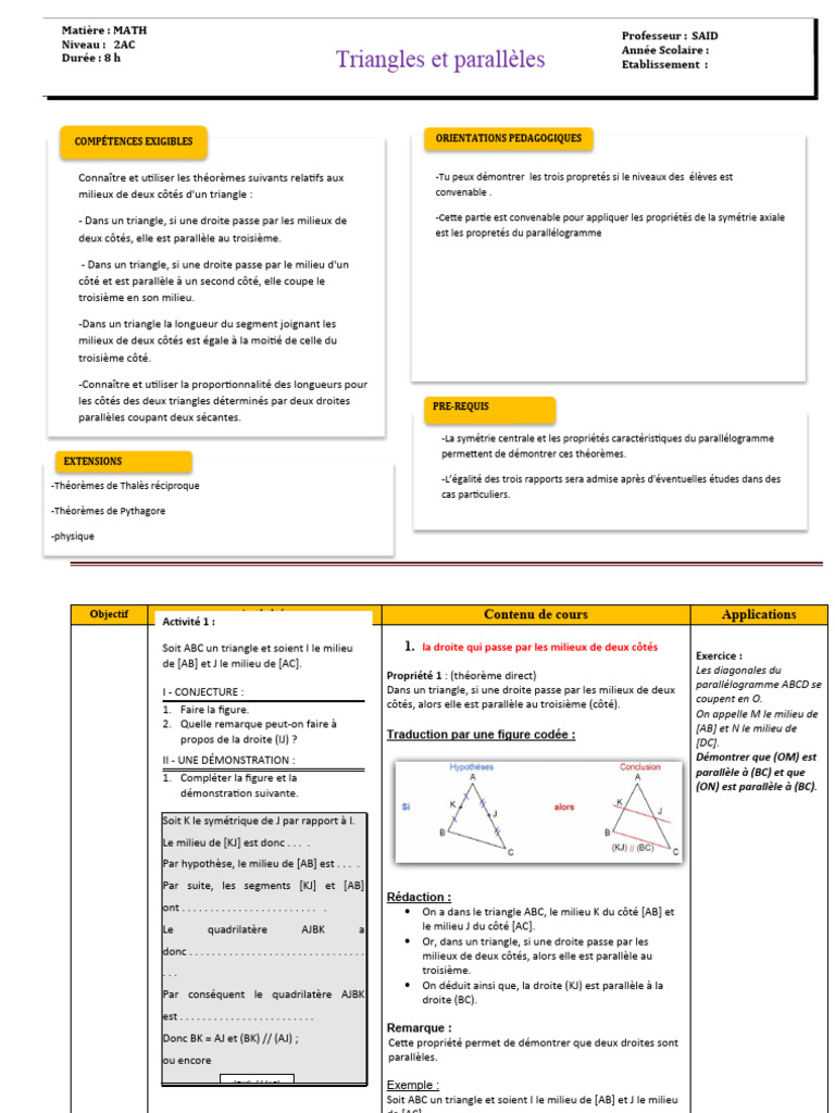 Fiche Pédagogique | PDF