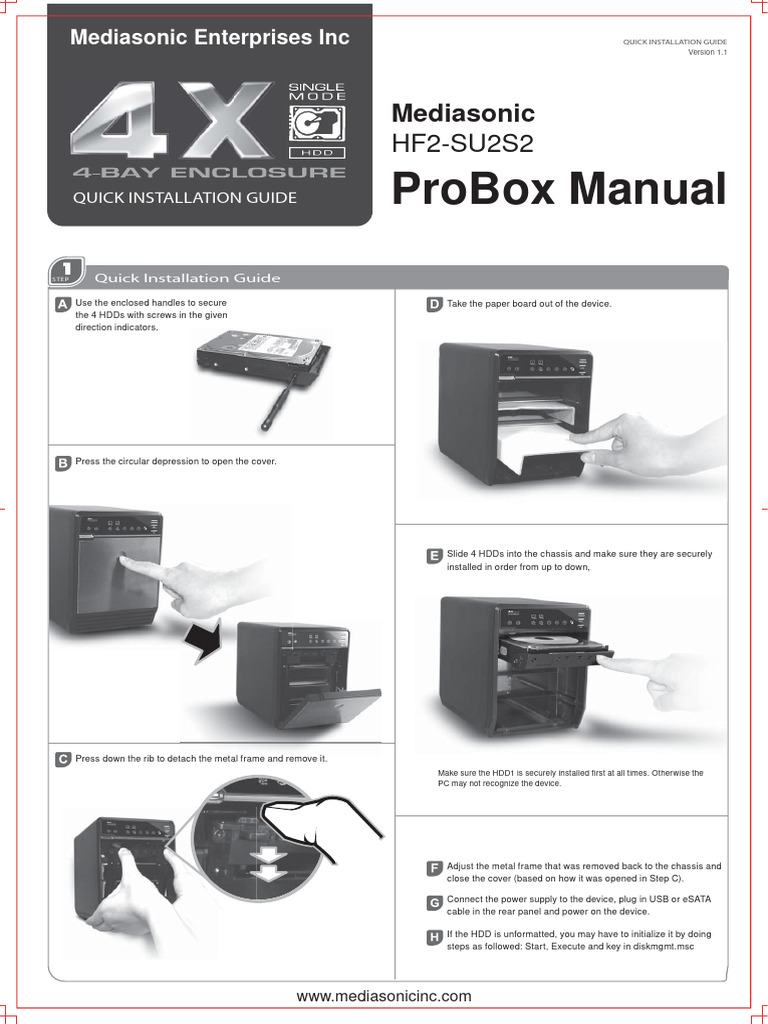 Probox Manual | PDF | Hard Disk Drive | Usb