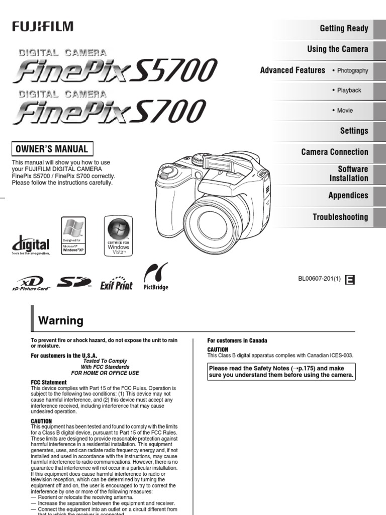 Fujifilm FinePix - S5700 Manual | PDF | Autofocus | Shutter (Photography)