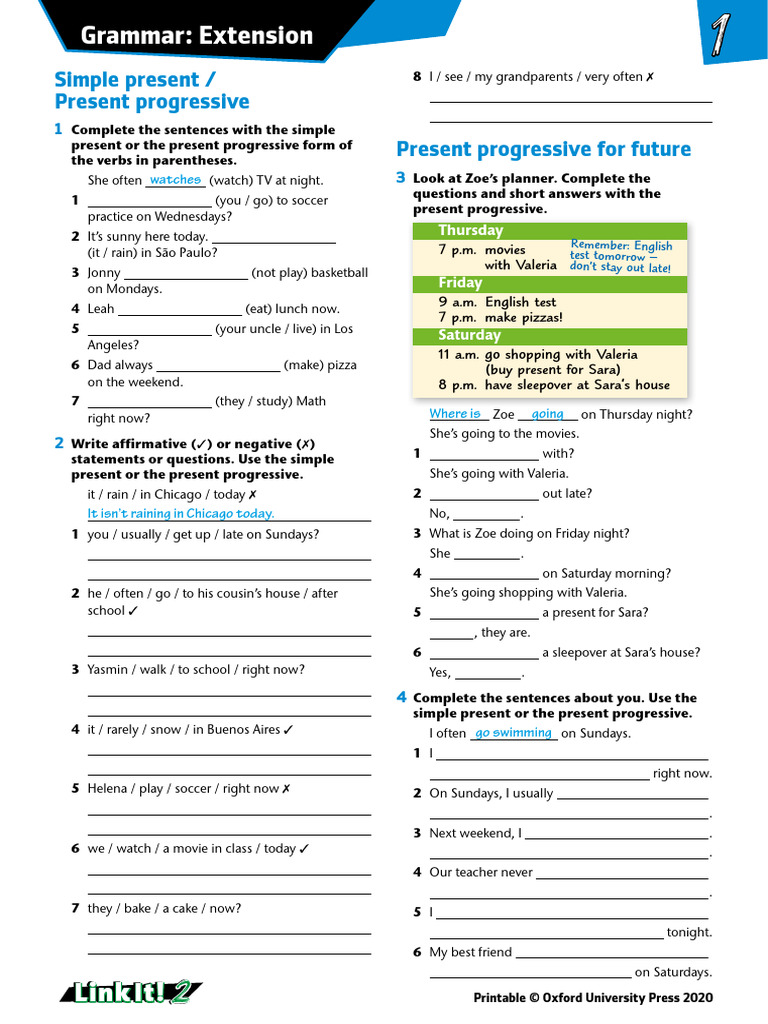 LI - L2 - Eng Grammar - Extension | PDF