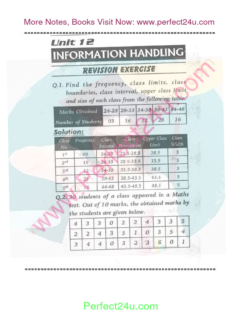 Mathematics 8th Class Notes Sindh Board 12 | PDF