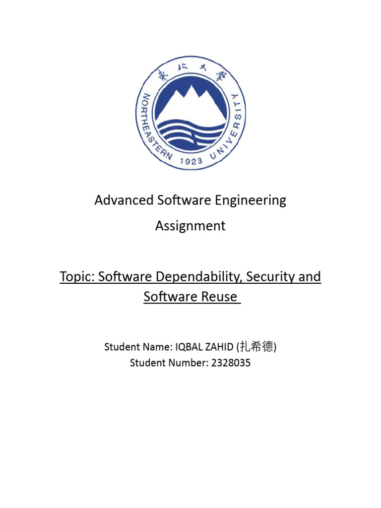 Advanced Software Engineering Assignment | PDF | Security | Computer Security