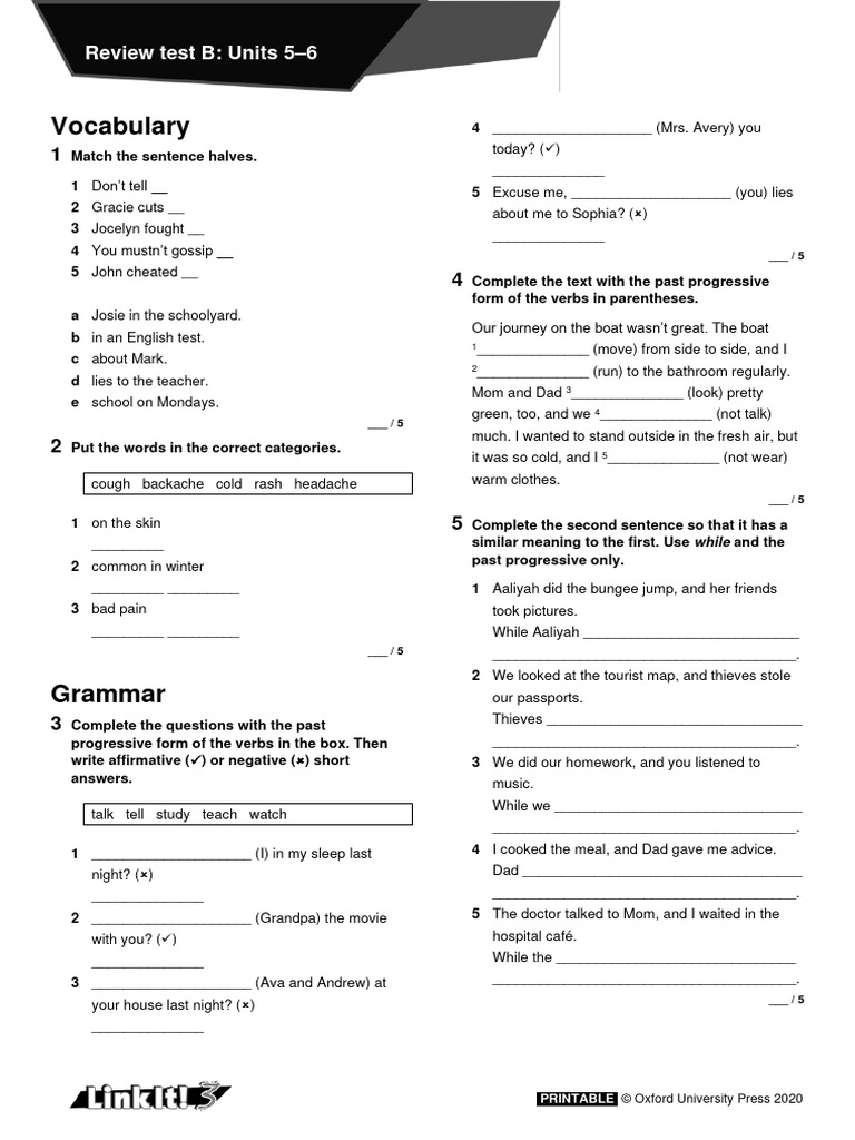 LI L3 Review Test Units 5-6 B | PDF | Language Arts & Discipline