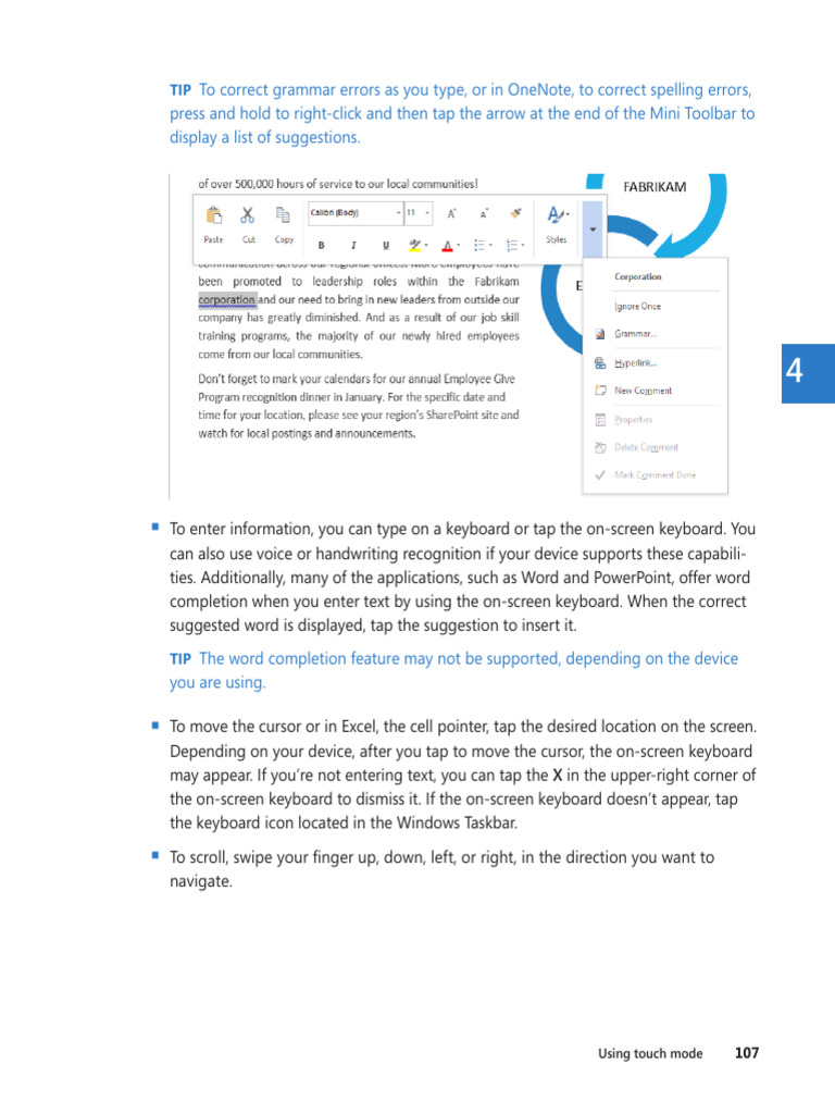 Using Touch Mode | PDF