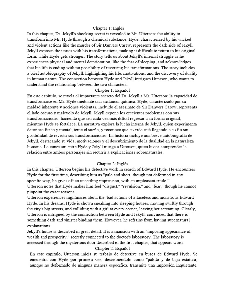 The Strange Case of Dr. Jekyll and MR Hyde | PDF