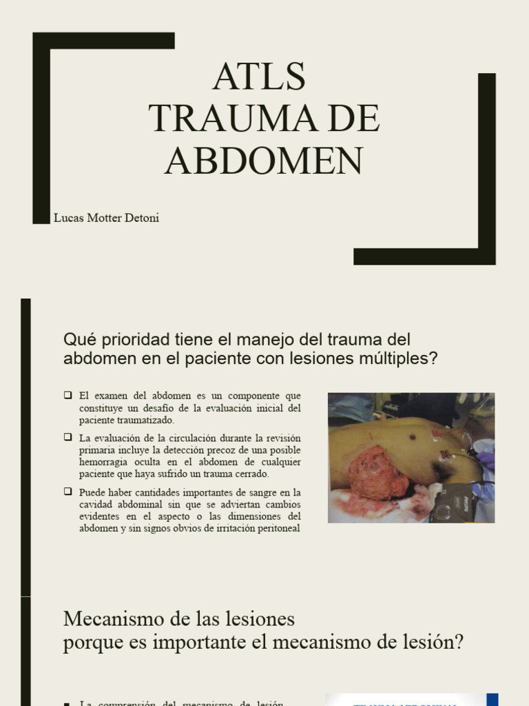 Atls | PDF | Abdomen | Lesión