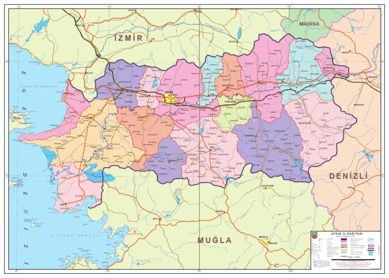 Aydin Mulk Idare Il Haritasi 1463 | PDF