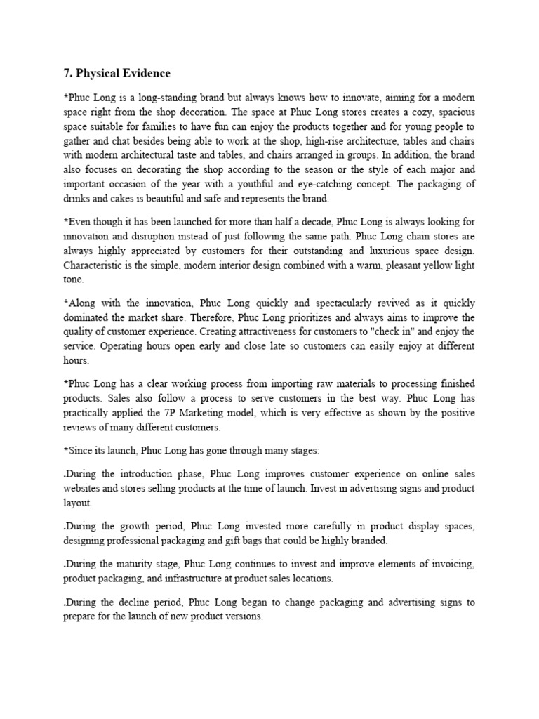 Physical Evidence | PDF | Retail | Brand