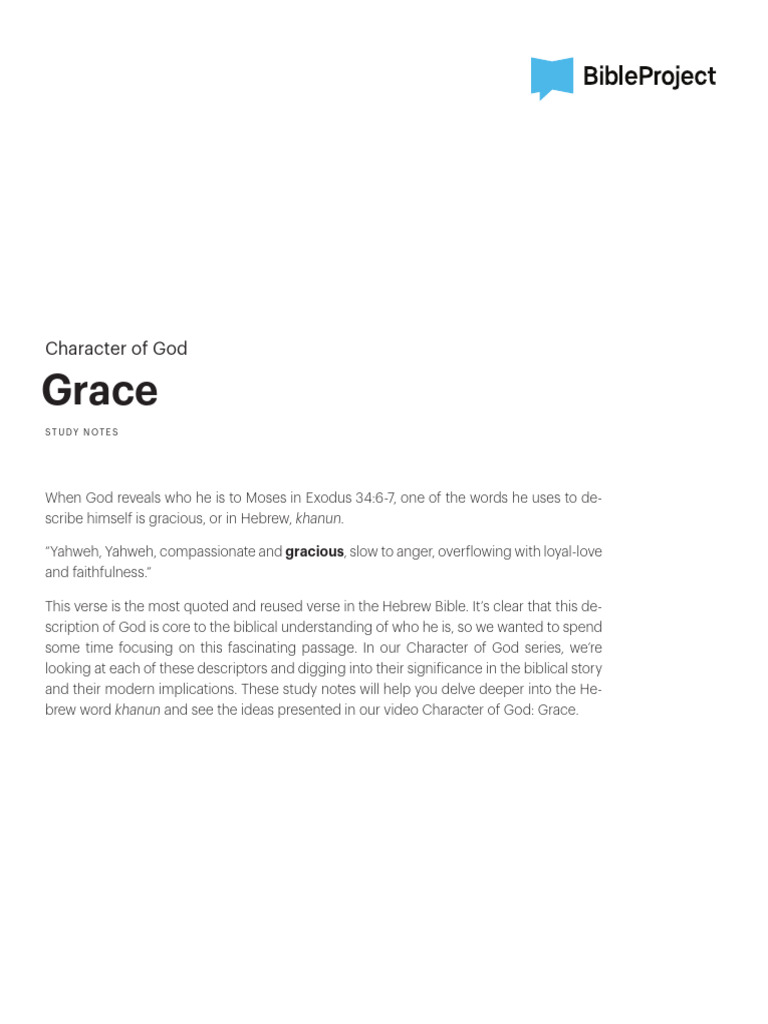 Grace Study Notes Final Pdf Book Of Esther Divine Grace