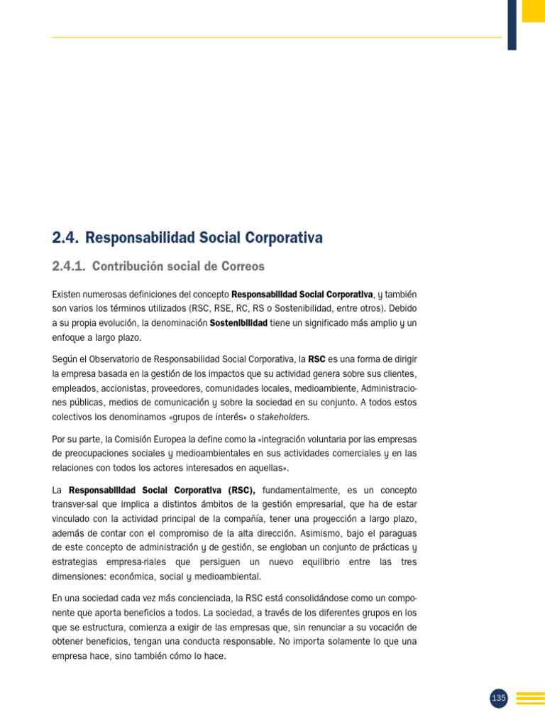 Correos - Responsabilidad Social Corporativa | PDF | Responsabilidad social corporativa | Economias