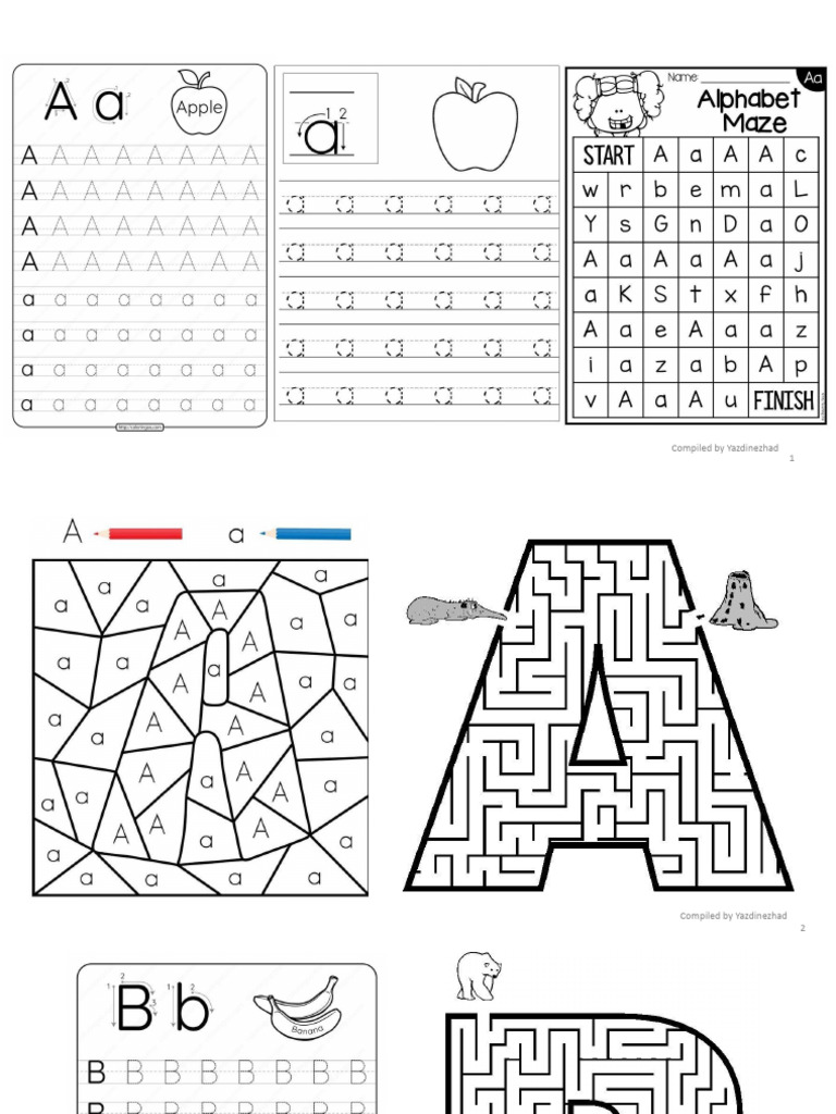 Awesome Alphabet Worksheet For Kids | PDF