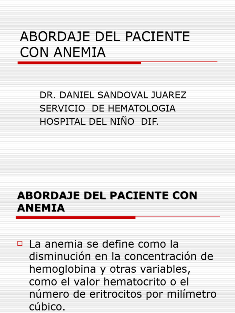 Abordaje Del Paciente Con Anemia | Descargar gratis PDF | Anemia ...