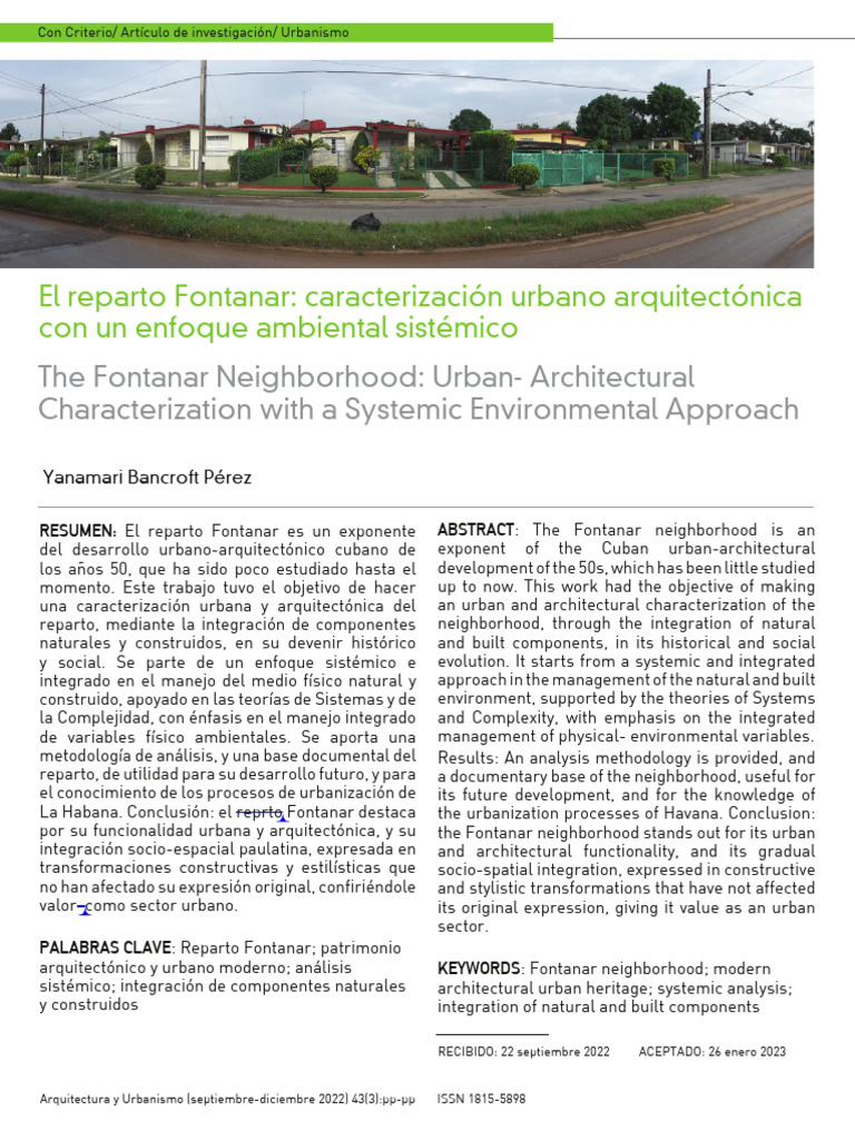 Caracterización del Reparto Fontanar | PDF | Calle | Agua