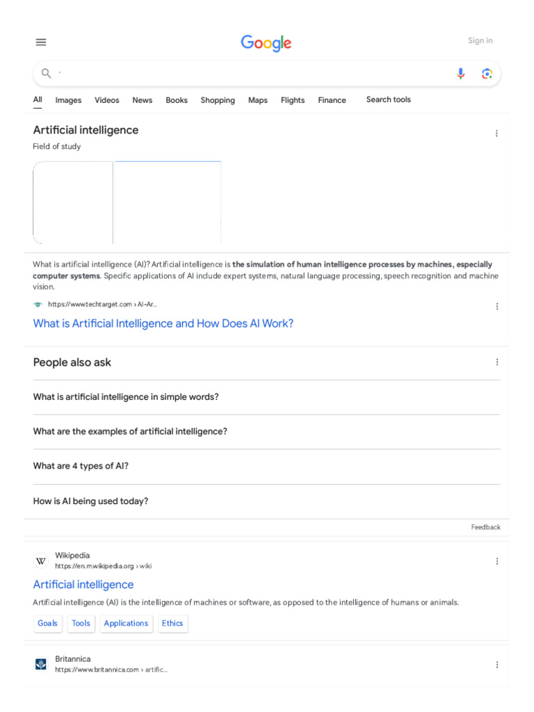 What Is Artificial Intelligence - Google Search | PDF