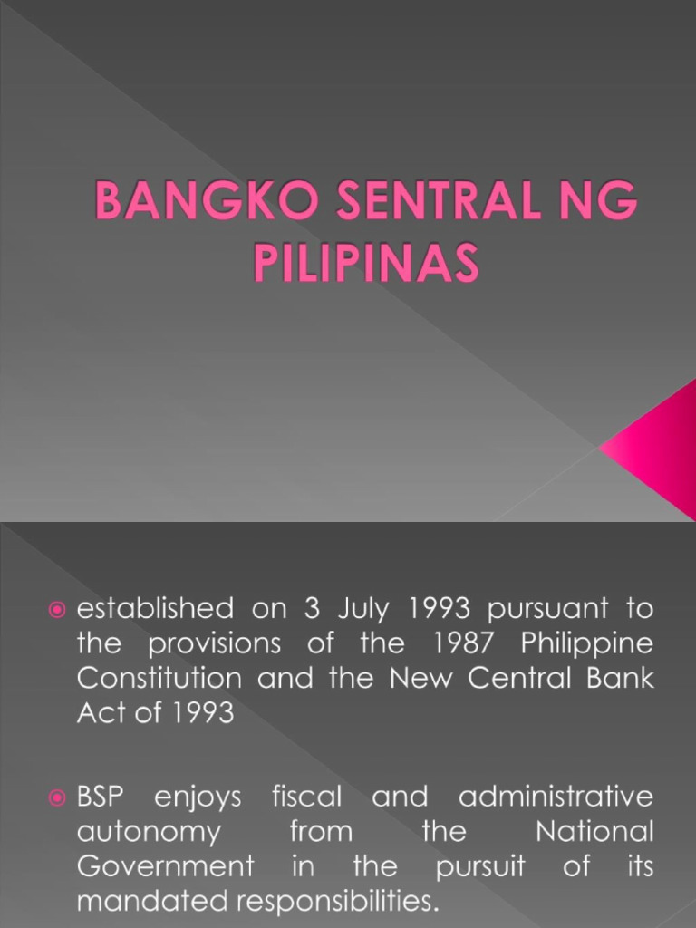 Bangko Sentral NG Pilipinas | PDF