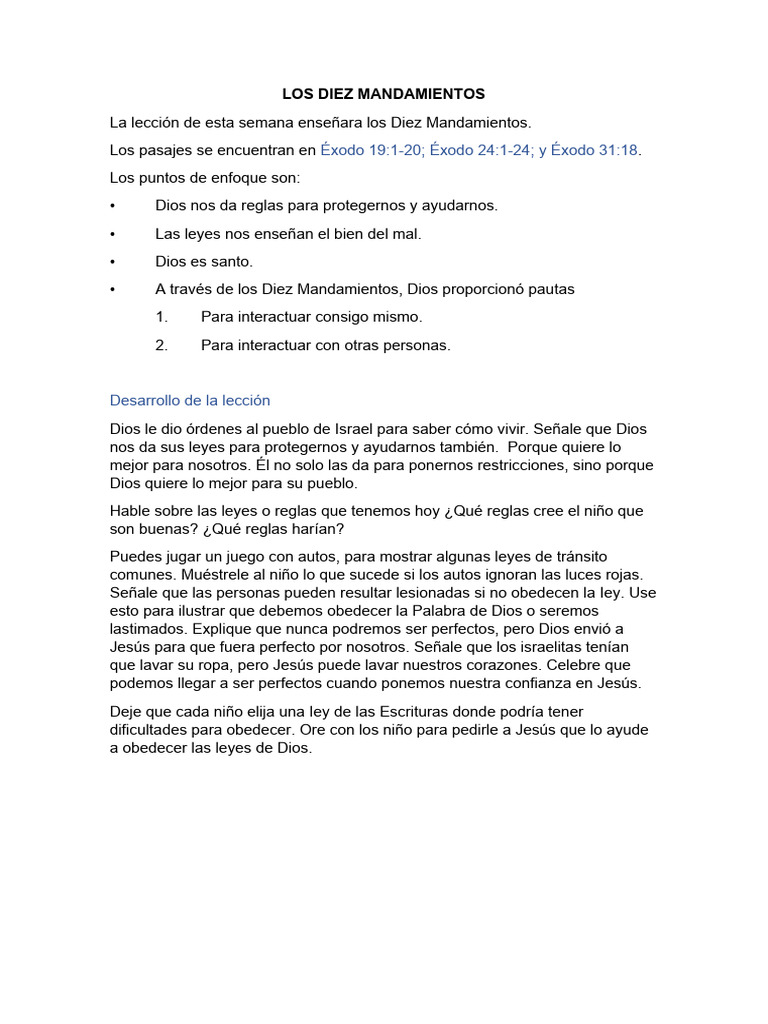 Los Diez Mandamientos | PDF