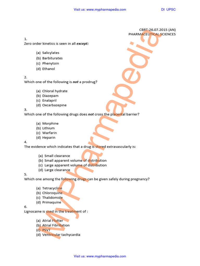 Pharmaceutical Sciences MCQs | PDF | Drugs | Medicinal Chemistry