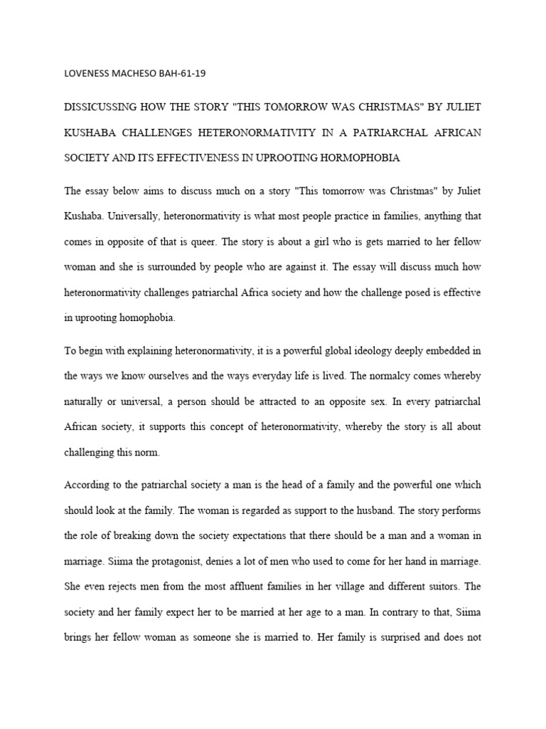 DR Macheso | PDF | Lesbian | Family