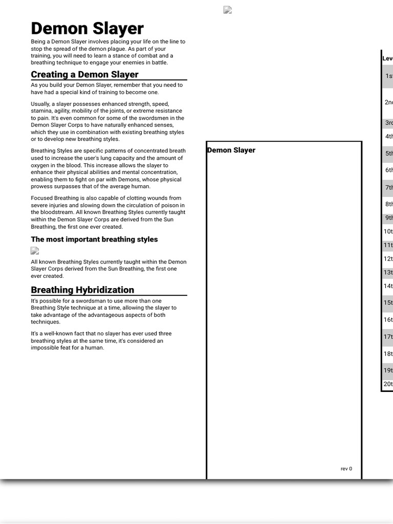 D&D 5E Demon Slayer Class Guide | PDF