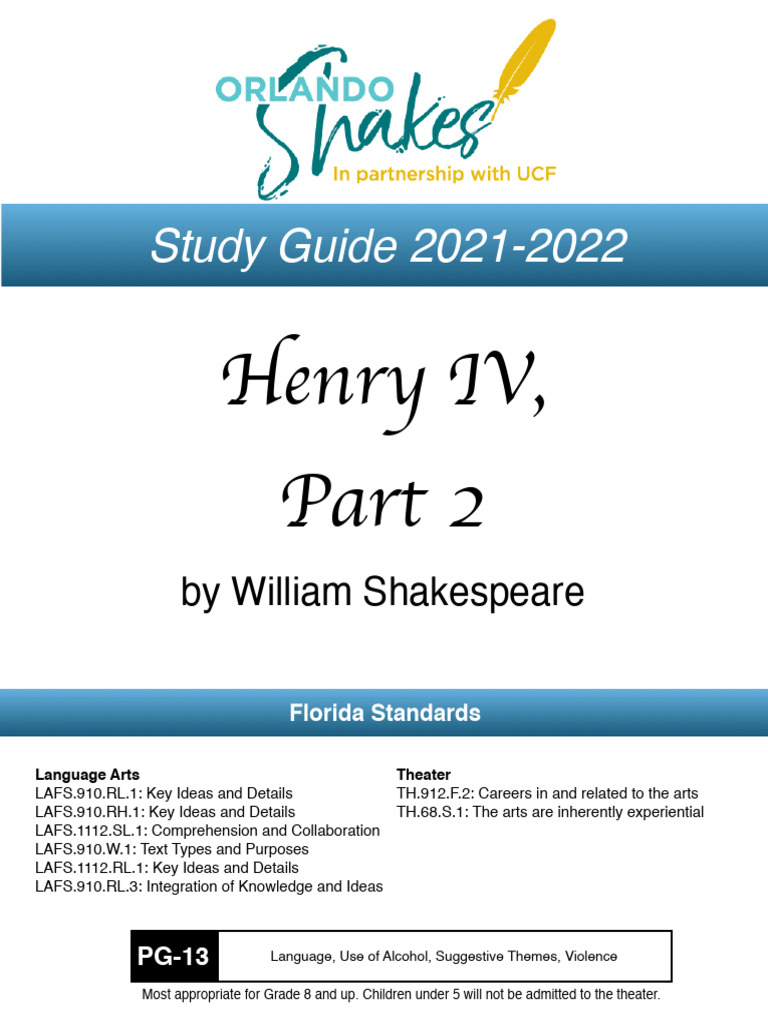 Henry IV Part 2 Study Guide | PDF | Henry Iv, Part 1 | William Shakespeare