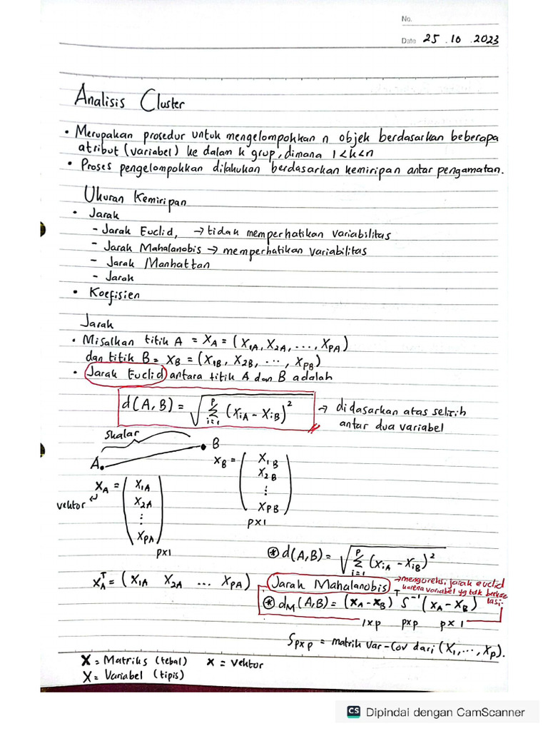 Catatan Statistika Multivariat | PDF