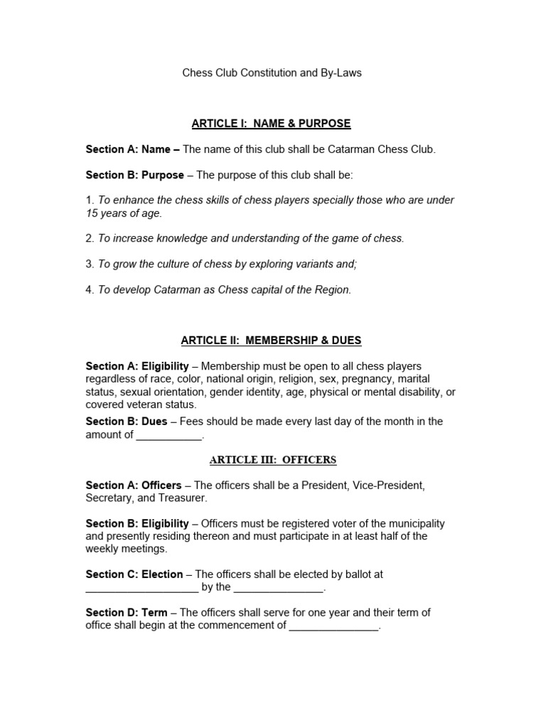 Youth Chess Enthusiasts' Guide | PDF | Finance & Money Management